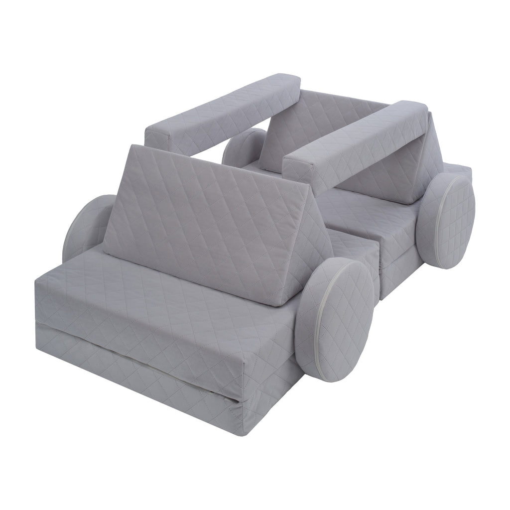 Soft Play Modular Couch, Diamond Stitch, Grey – The Cosy Nursery