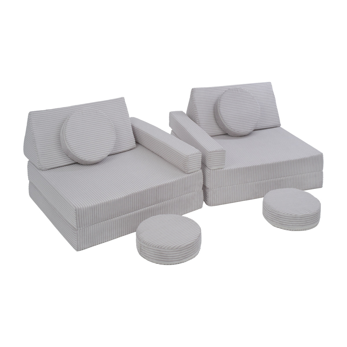 Soft Play Modular Couch, Chunky Corduroy, Grey – The Cosy Nursery