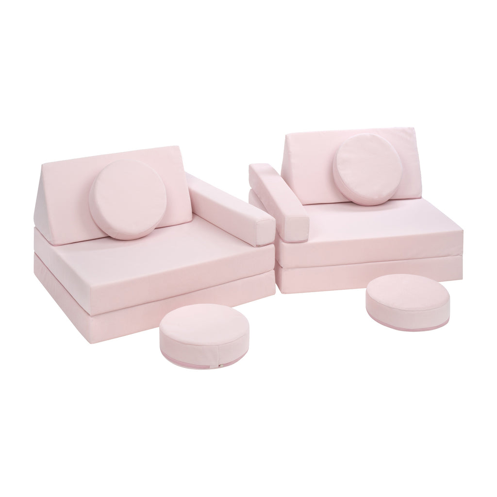 Soft Play Modular Couch, Pastel Pink – The Cosy Nursery