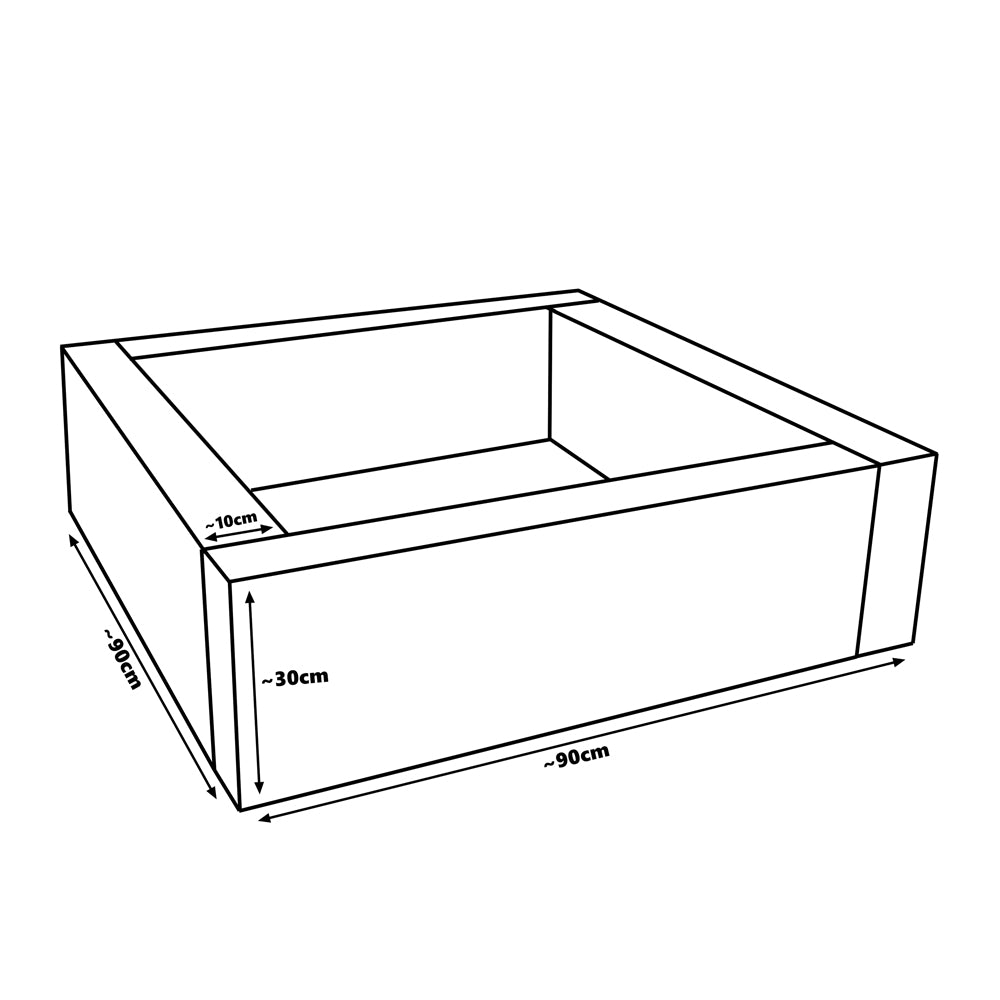 Soft Play Square Ball Pit, Grey & White (Choose your own ball colours ...