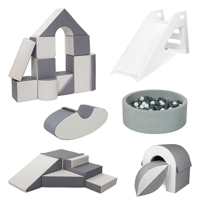 The Mega Jumbo Soft Play BUNDLE - Grey – The Cosy Nursery